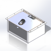 6" Internal Lockable Lidded Storage Box for Low-Profile Consoles - Troy ...