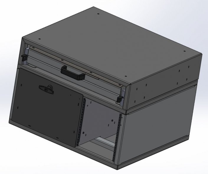 Command Post, 24" W x 22" L x 17" H Modular System with Map Drawer and ...