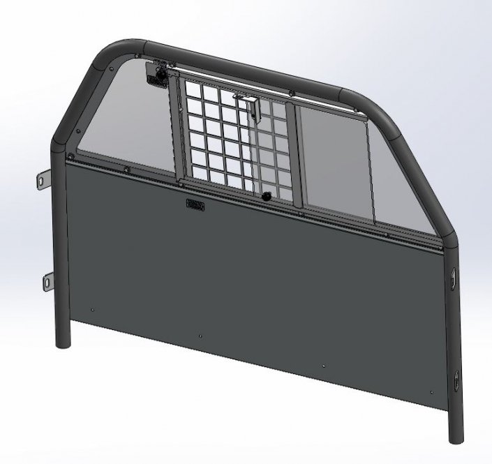 Sedan Size (53"W) Flat Partition with Sliding Window - Troy Products