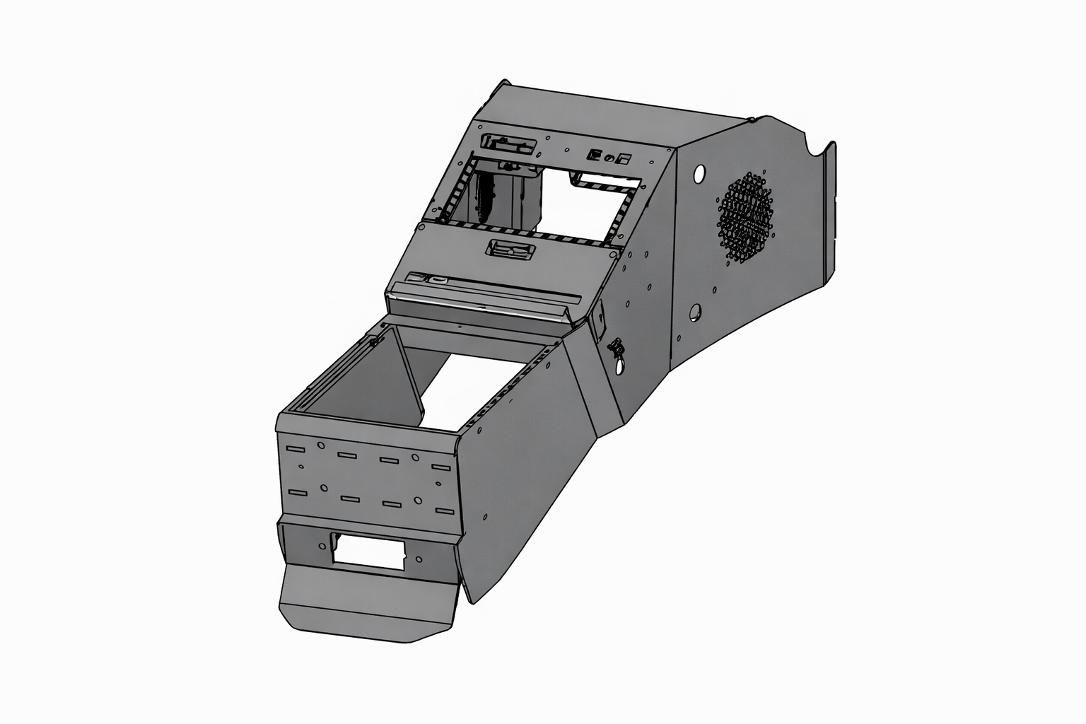 Dodge Durango 14" Printer Console Features 4" Slope, 10" Level of Face ...