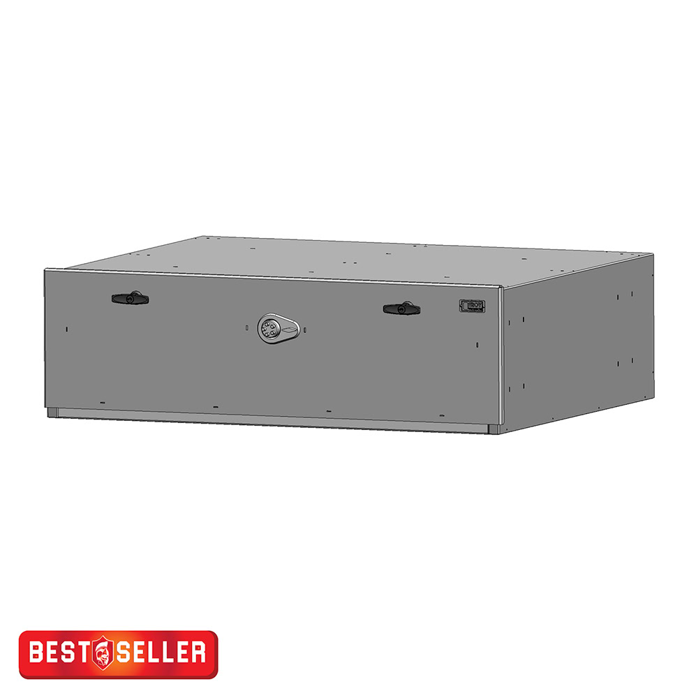 Storage Vault, 40" W x 32" L x 12" H, Single Drawer with Push Button ...
