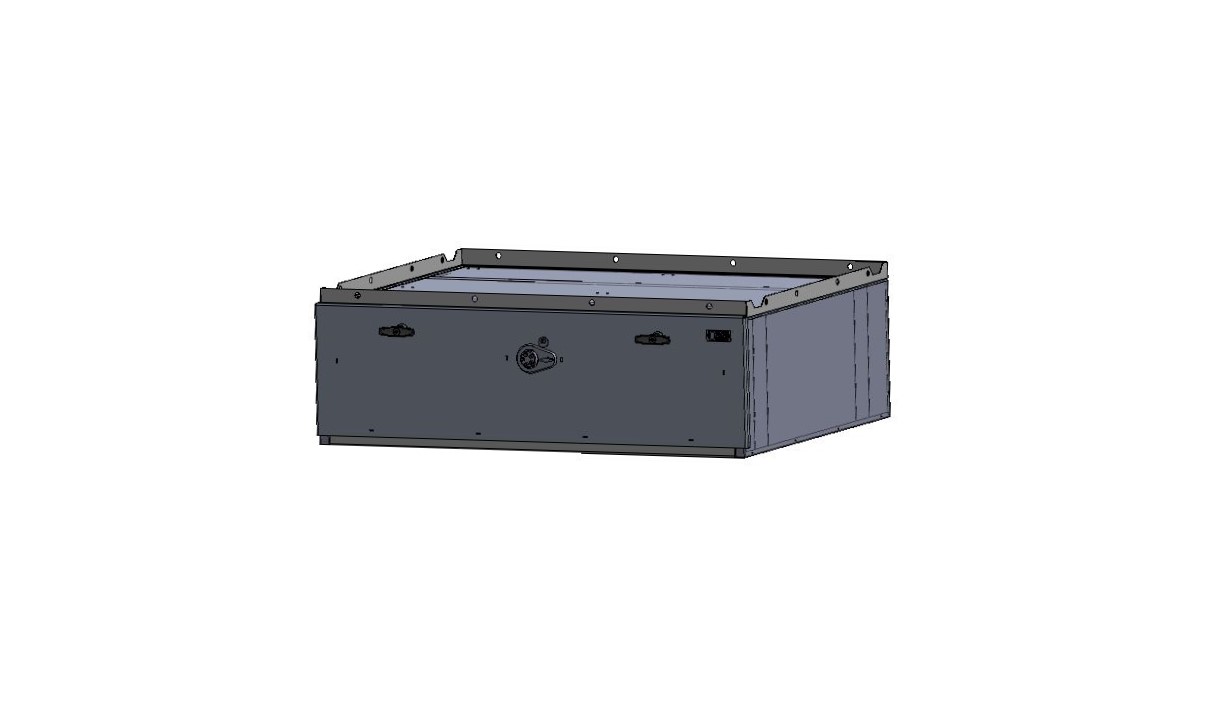 Storage Vault, 40" W x 32" L x 12" H with Two Draw-Tight Locking ...