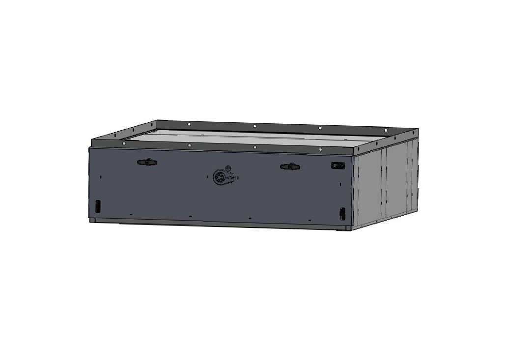 Storage Vault, 44" W x 34" L x 12" H Single Drawer with Two (2) Draw ...