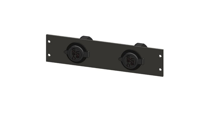2" Faceplate With Two (2) USB-C 4 Amp and USB 3 Amp Port, Electronics ...
