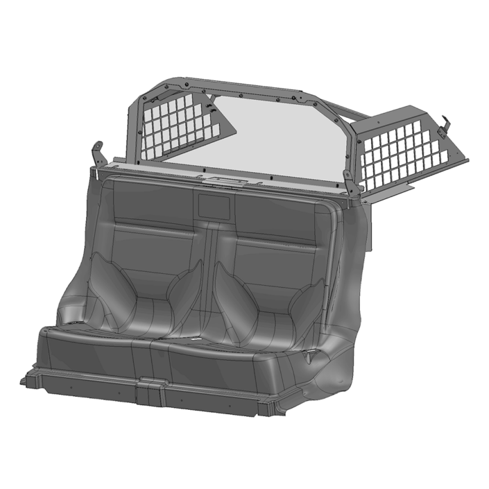 Ford Police Interceptor Utility Plastic Seat Kit with Polycarbonate ...