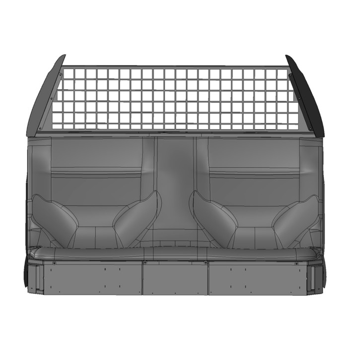 Ford F150 Plastic Seat with Officer Safe Seat Belt System, Dual Storage ...