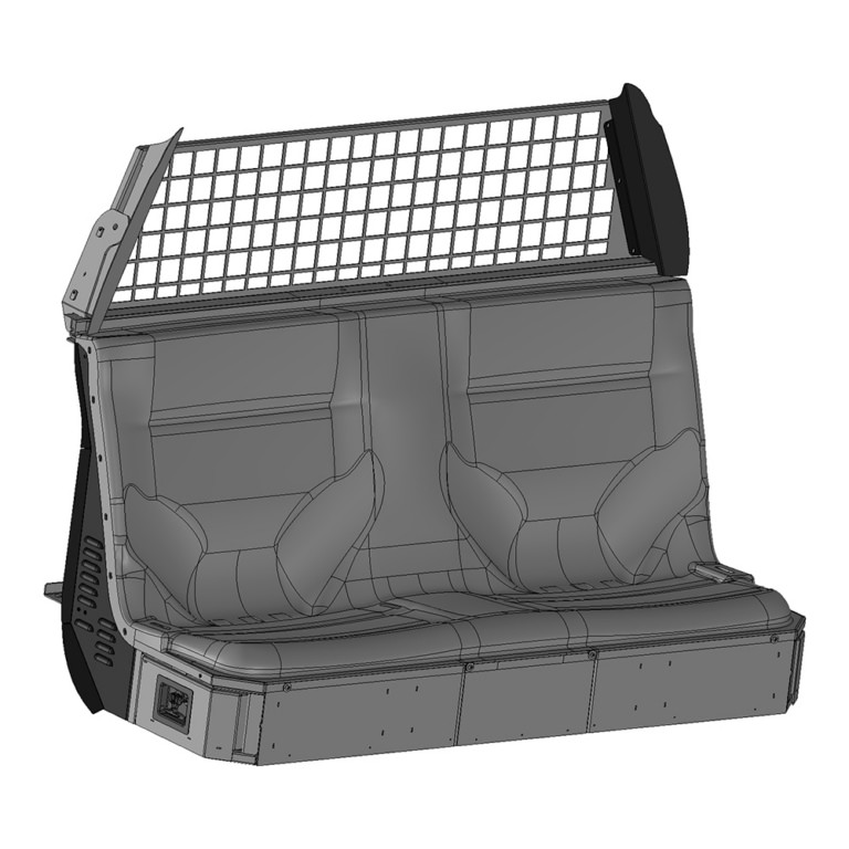 Ford F150 Plastic Seat with Officer Safe Seat Belt System, Dual Storage ...